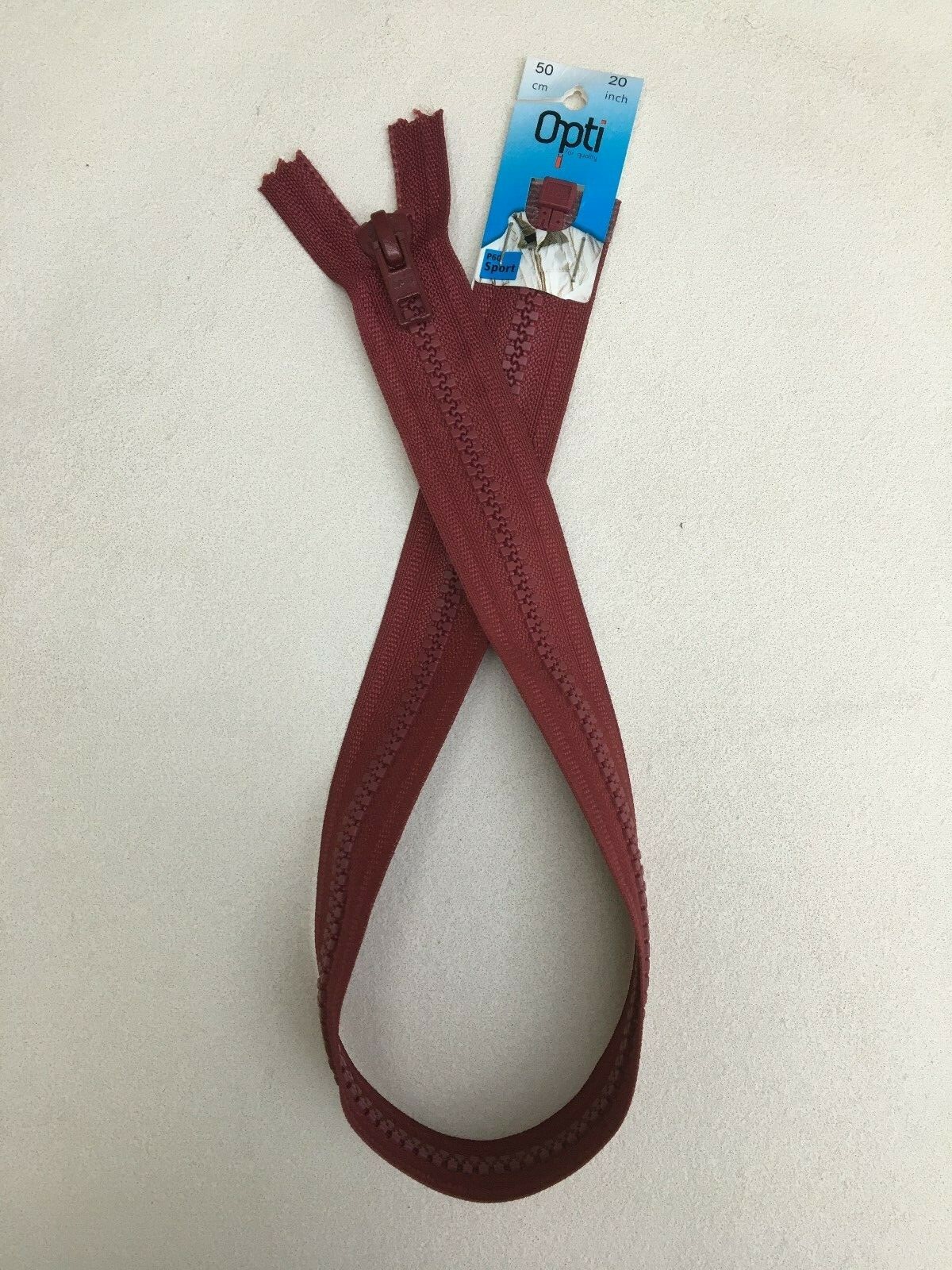 OPTI P60 Sport Open & Closed End #5 Zips Chunky Plastic Teeth Zipper ...