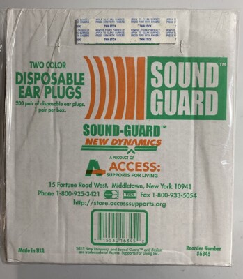 Sound Guard Disposable Ear Plugs Uncorded - Orange/Green - 200 Pairs ...