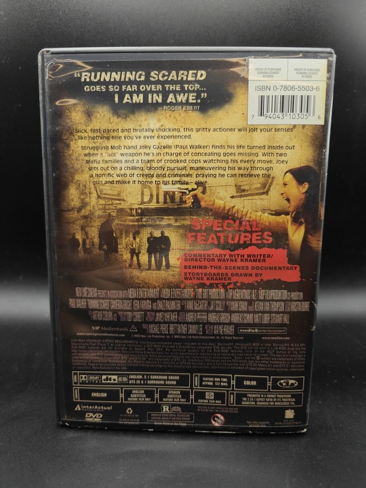 Running Scared DVD Widescreen 2006 (Paul Walker, Vera Farmiga, Cameron Bright) | eBay