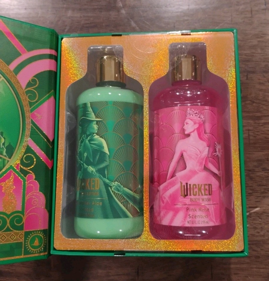 Disney Wicked 2-Piece Bath Set: Body Wash Body Lotion Aloe and Rose ...