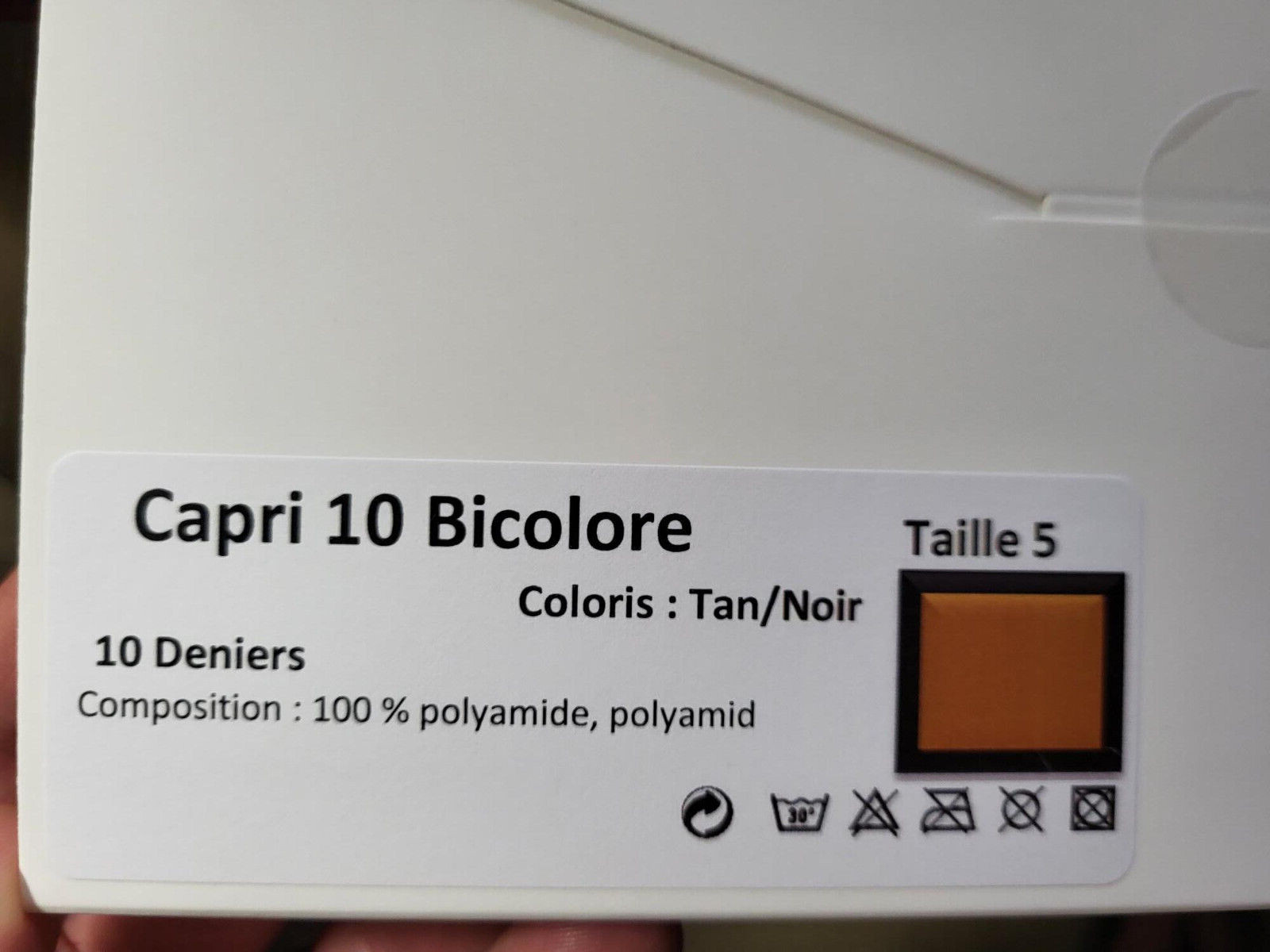 CERVIN Capri 10 dn Bicolor nylon stockings, Size 2 3 4 5 or 6, Tan ...