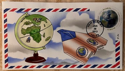 US Geerlings FDC Hand Painted Round Forever global stamp 2013 issue | eBay