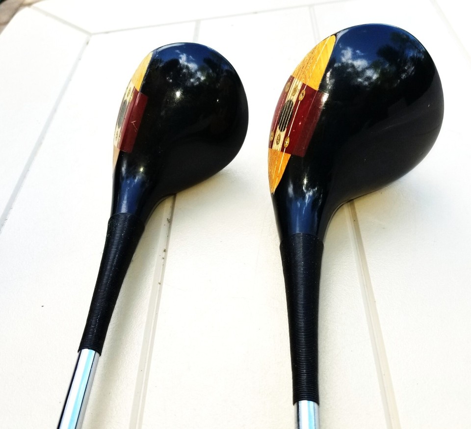 Vintage Cleveland Classic Oil Hardened TC15 Persimmon Driver & 3 Wood ...