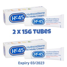 Hc45 Hydrocortisone Cream 15g for Eczema Dermatitis Insect Bites for ...