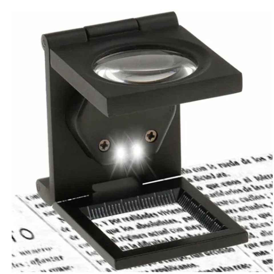 Magnifying Glass 10X High Strength Folding Loupe Magnifier With Scale ...