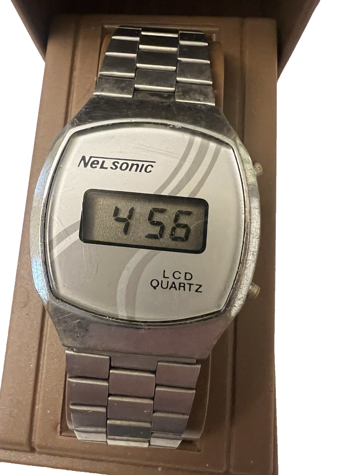 Nelsonic 1980s Vintage LCD Quartz Digital Watch | eBay