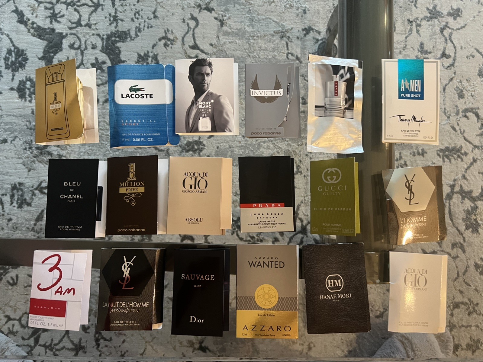 18 Men's Designer Cologne Sample Vials Lot New YSL Prada Dior | eBay