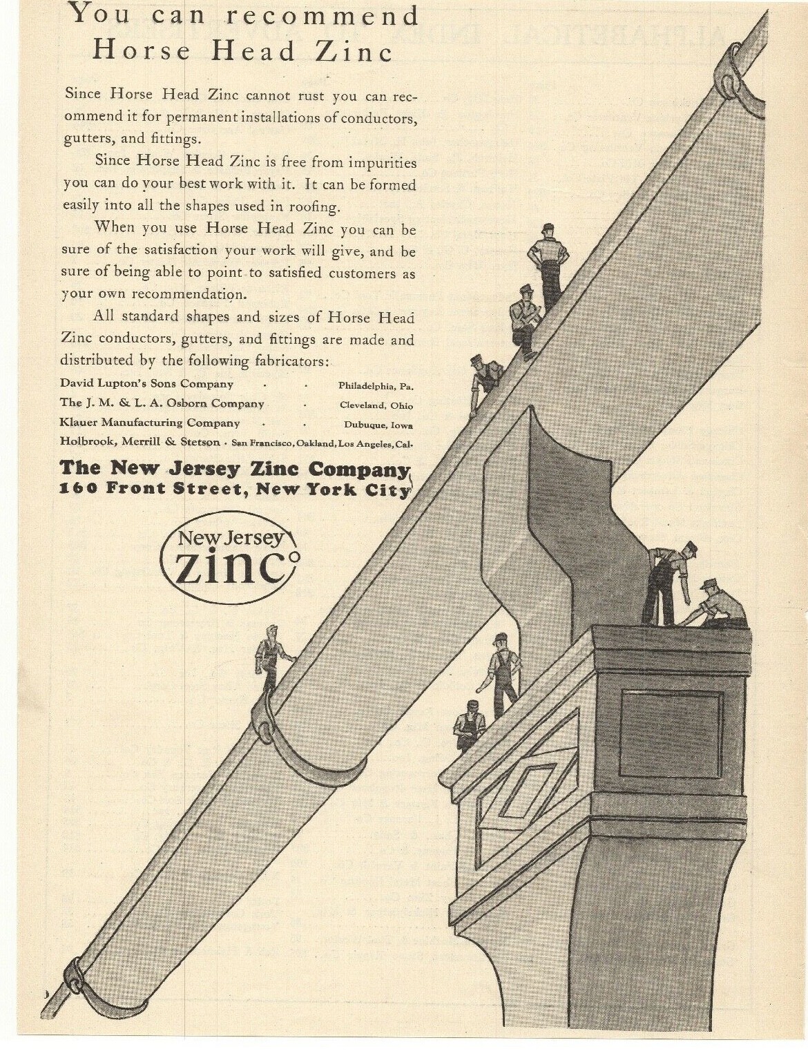 1925 The New Jersey Zinc Company Advertisement New York City | eBay