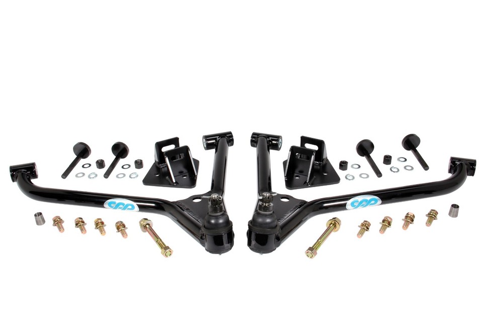 1962-65 Ford Fairlane CPP Black Front Tubular Upper Lower Control Arms ...
