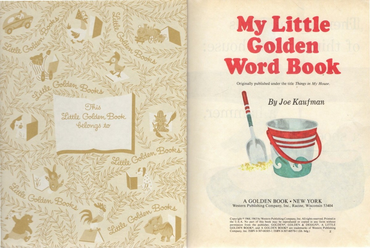 My Little Golden Word Book Tootle – Vintage Text