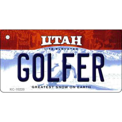 Golfer Utah State License Plate Tag Key Chain KC-10220 | eBay