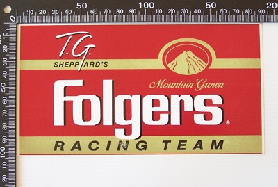 VINTAGE TG SHEPPARD'S FOLGERS RACING TEAM SPONSOR SOUVENIR ADVERTISING ...