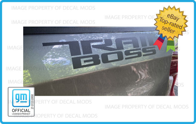 Silverado TRAIL BOSS decals side stickers graphic matte black blackout ...