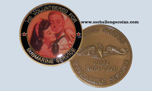 He Volunteered For Submarine Service Challenge Coin SSN SSBN USN Navy ...