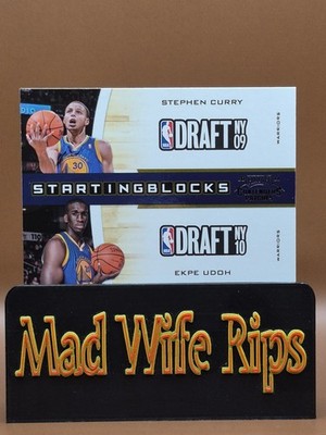 STEPHEN CURRY & EKPE UDOH Contenders DRAFT ROOKIE CARD Golden Stare ...