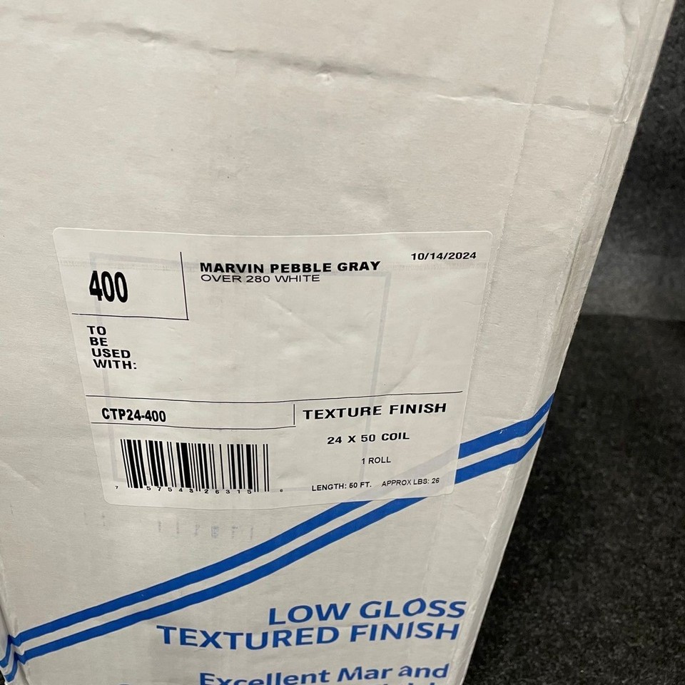 DURATEX Marvin Pebble Gray Over 280 White Texture Finish Roll 24" x 50' * | eBay