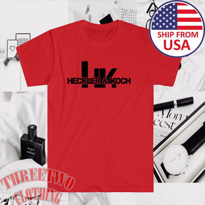Heckler & Koch HK Firearms Guns Men's Red Size S to 5XL | eBay