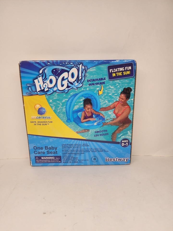 H20 Go! Baby Care Seat - Blue With Detachable Sun Shade | eBay