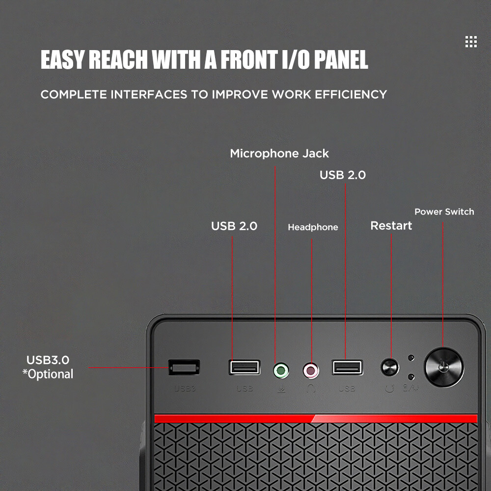Small Micro ATX Gaming Office Kid Computer PC Case AMD Intel Support M ...