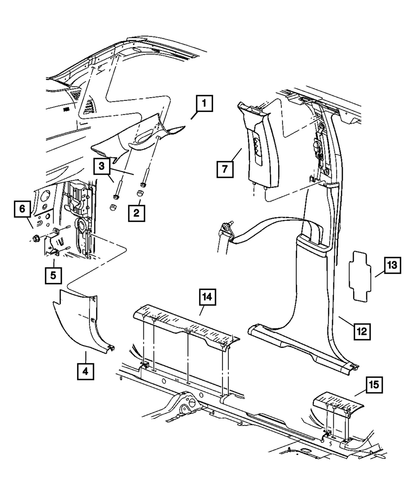 Genuine Mopar Cowl Side Trim Panel Right 5HQ14ZJ3AJ | eBay