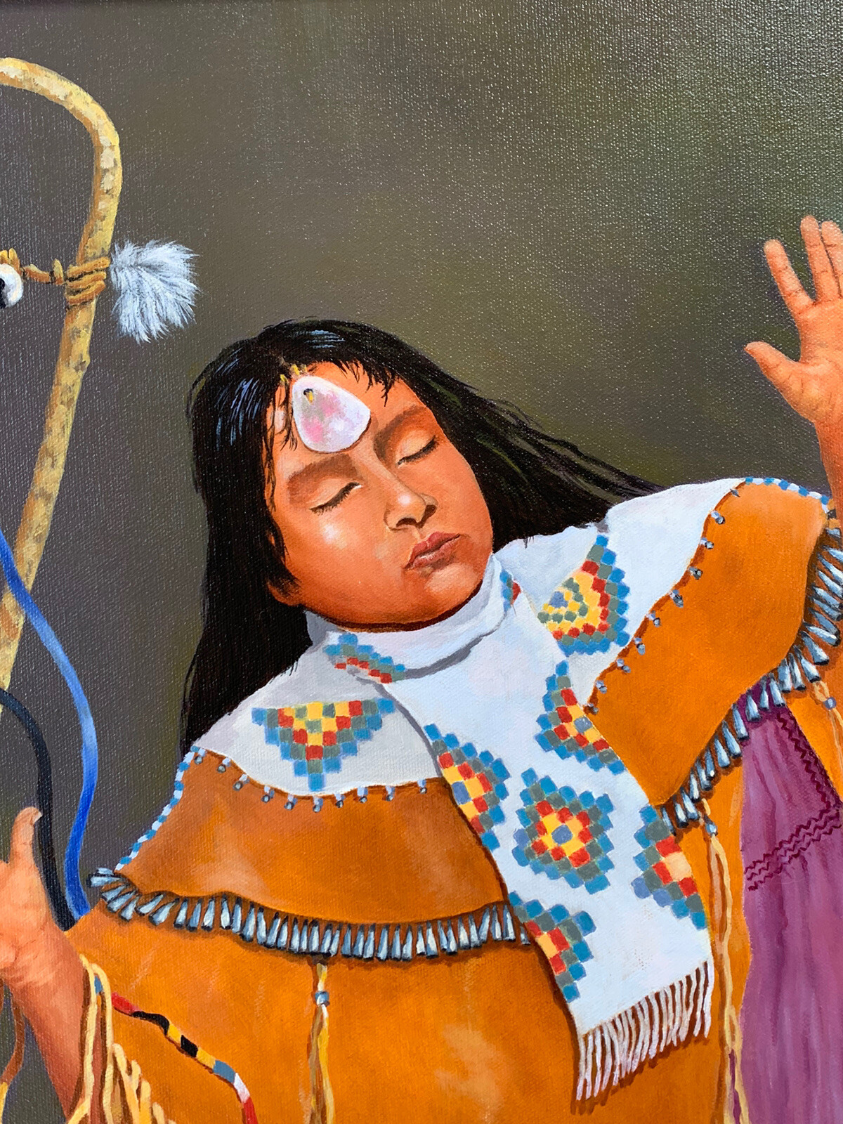 OIL PAINTING APACHE MAIDEN NATIVE AMERICAN GIRL WOMAN PORTRAIT By Pawlowske | eBay