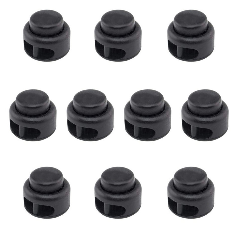 10Pcs Cord Lock Stopper Toggle Clip Clamp Drawstring Buckle Spring ...