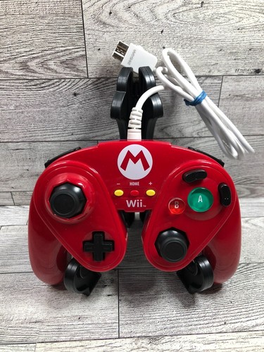 Mario Wired Fight Pad GameCube Style Controller for Nintendo Wii / Wii ...