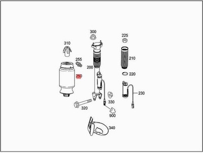 Genuine MERCEDES C292 W166 X166 GL-CLASS X166 Air spring 2923200525 | eBay