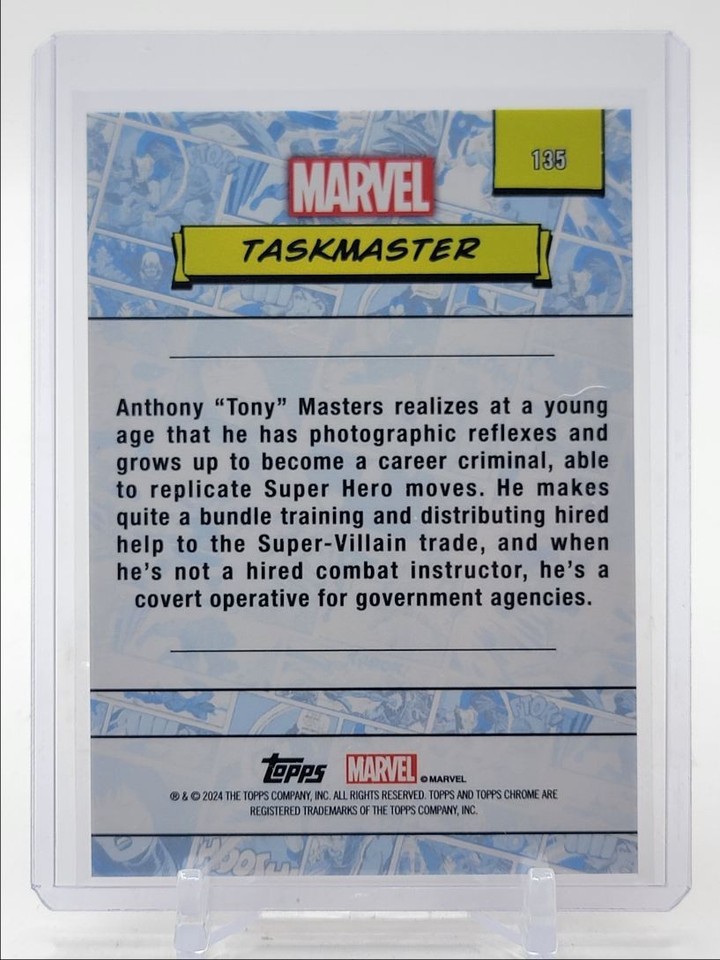 TASKMASTER 2024 TOPPS CHROME MARVEL SAPPHIRE ORANGE REFRACTOR /25 Q2620 ...