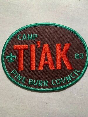 1983 Camp Tiak Pine Burr Area Council Boy Scout Camp Patch | eBay