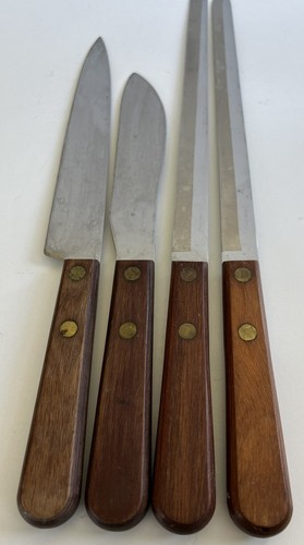 Kitchen Craft Stainless Steel Wood Handle Knife Set | eBay