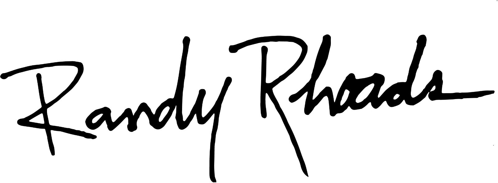 #1 Randy Rhodes vinyl decal autograph metal guitarist Ozzy Osborne ...