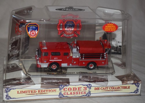Code 3 New York FDNY Mack CF Fire Truck #271 - Red - NEW - 1:64 Diecast ...