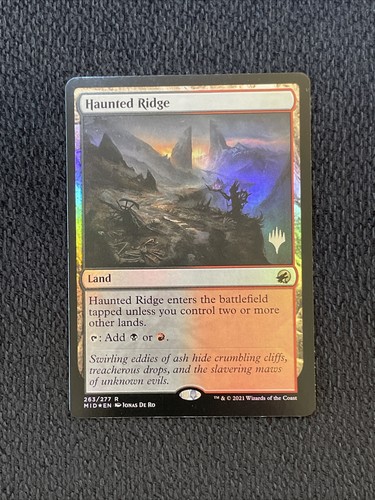 Haunted Ridge *FOIL PROMO* MTG MID PW Stamp Rare 263 NM | eBay
