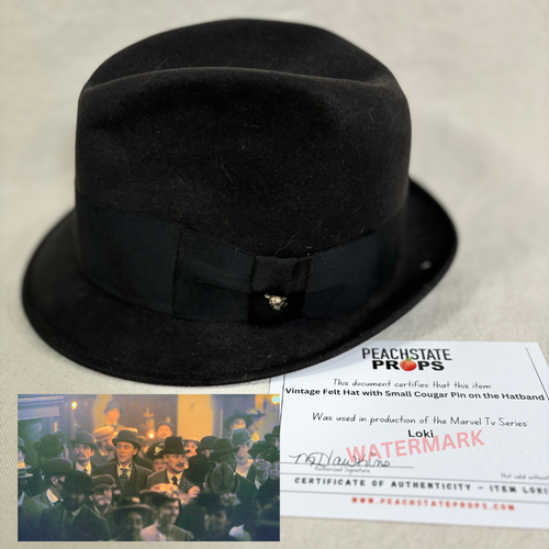 Marvel Studio's LOKI Tv Series (2021) Prop Vintage Black Fedora Hat Sz ...