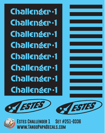 Estes Challenger 1 Rocket Decals | eBay