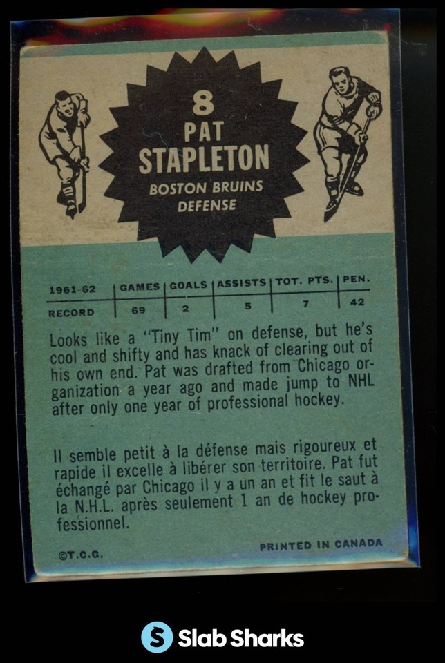 1962 TOPPS #8 PAT STAPLETON | eBay