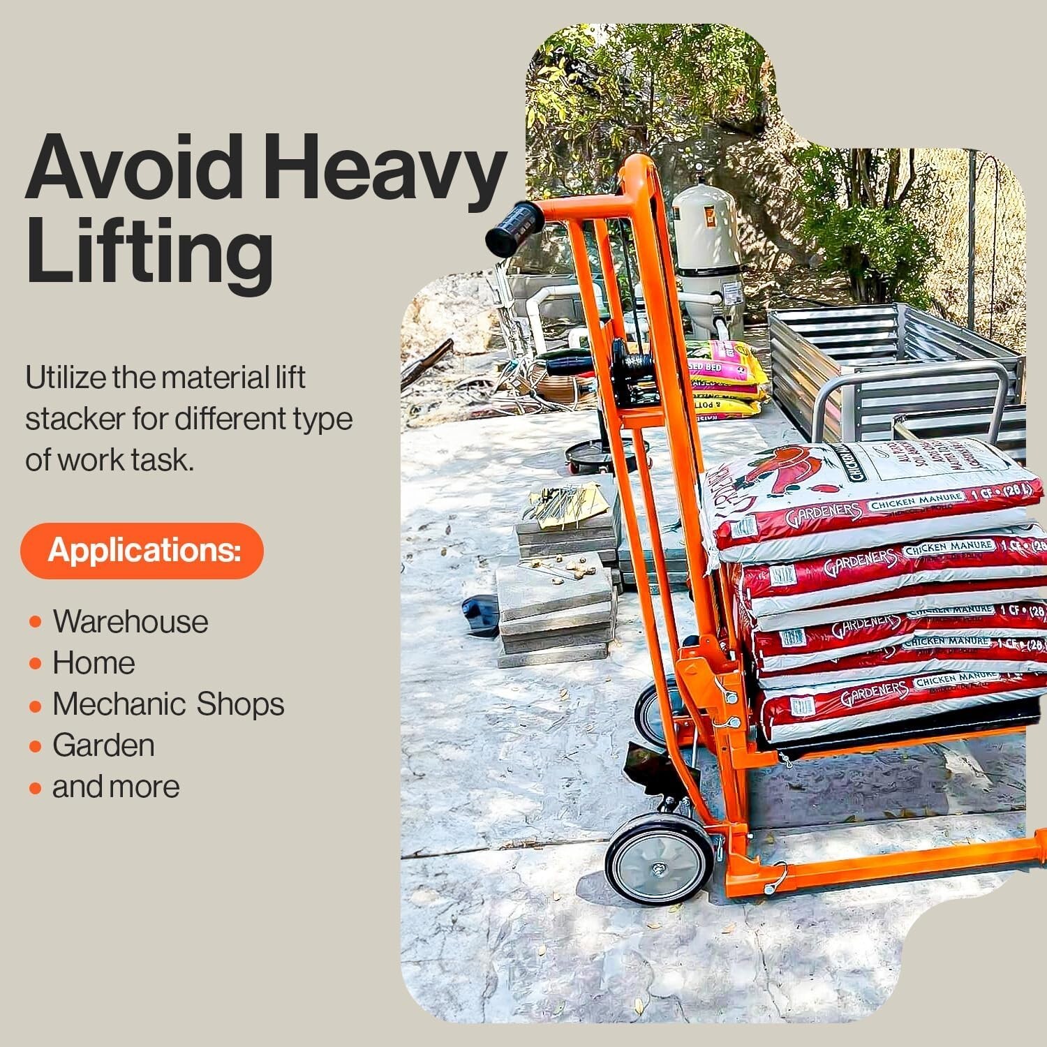 SuperHandy Material Lift Winch Stacker, Pallet Truck Dolly | eBay