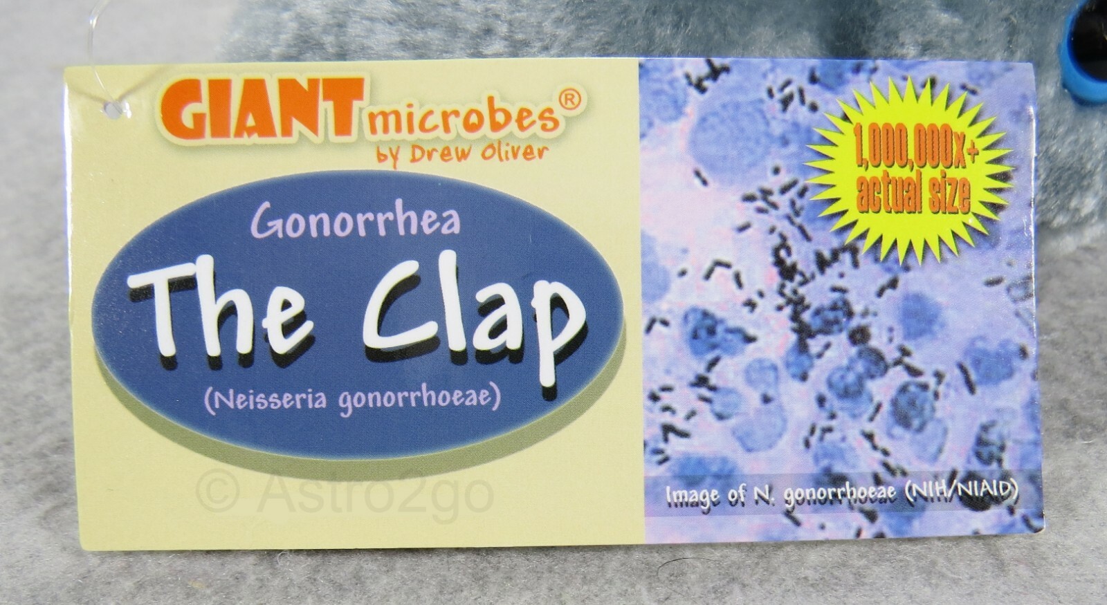 GIANT MICROBES-THE CLAP-Stuffed Plush Gonorrhea STD VD Virus Venereal ...