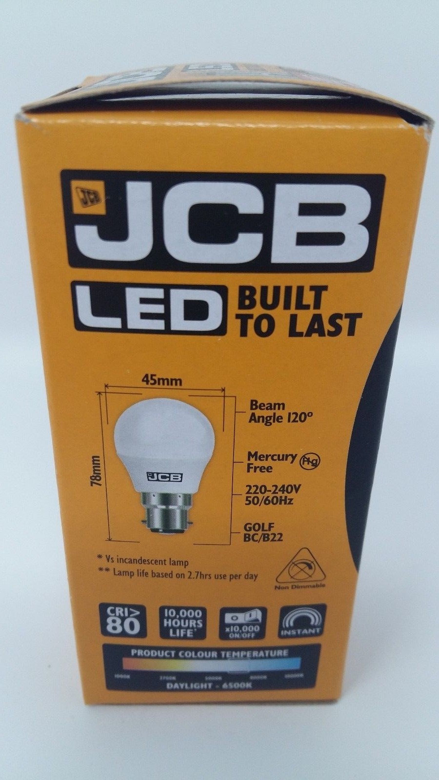 40w LED Round Golf JCB Light Bulbs BC B22 SES E14 Bulb Daylight 6w ...