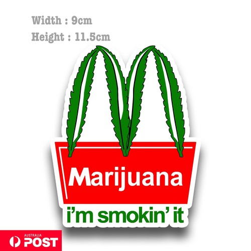 Marijuana Weed McDonald Logo Funny, Weed Stoned High Sticker | eBay