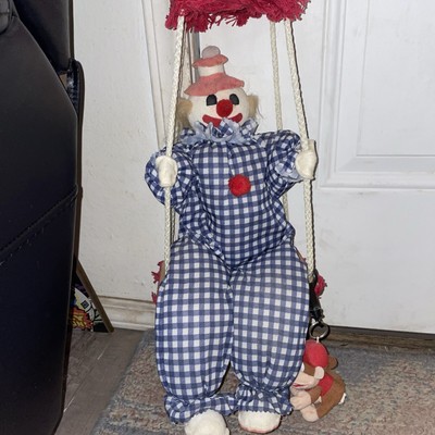VINTAGE Stuffed CLOWN On Swing ANTIQUE | eBay