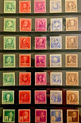 US STAMPS SC#859-893 FAMOUS AMERICANS COMPLETE SET MINT OG NH | eBay