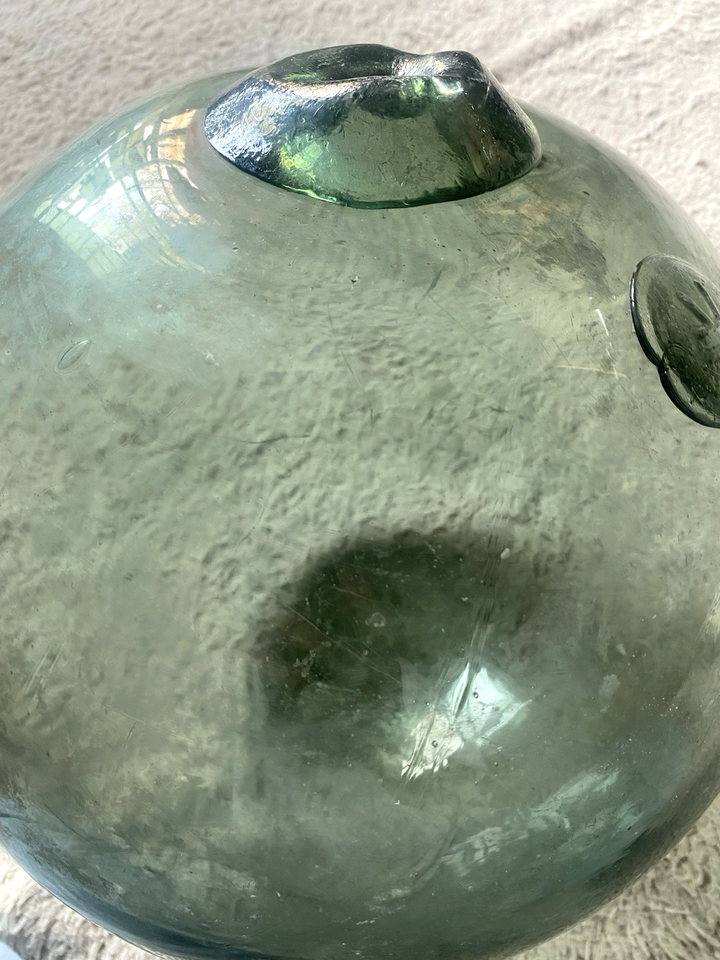 Rare Japanese Antique Glass Float Kanji Mark – With Zabuton – Hand ...