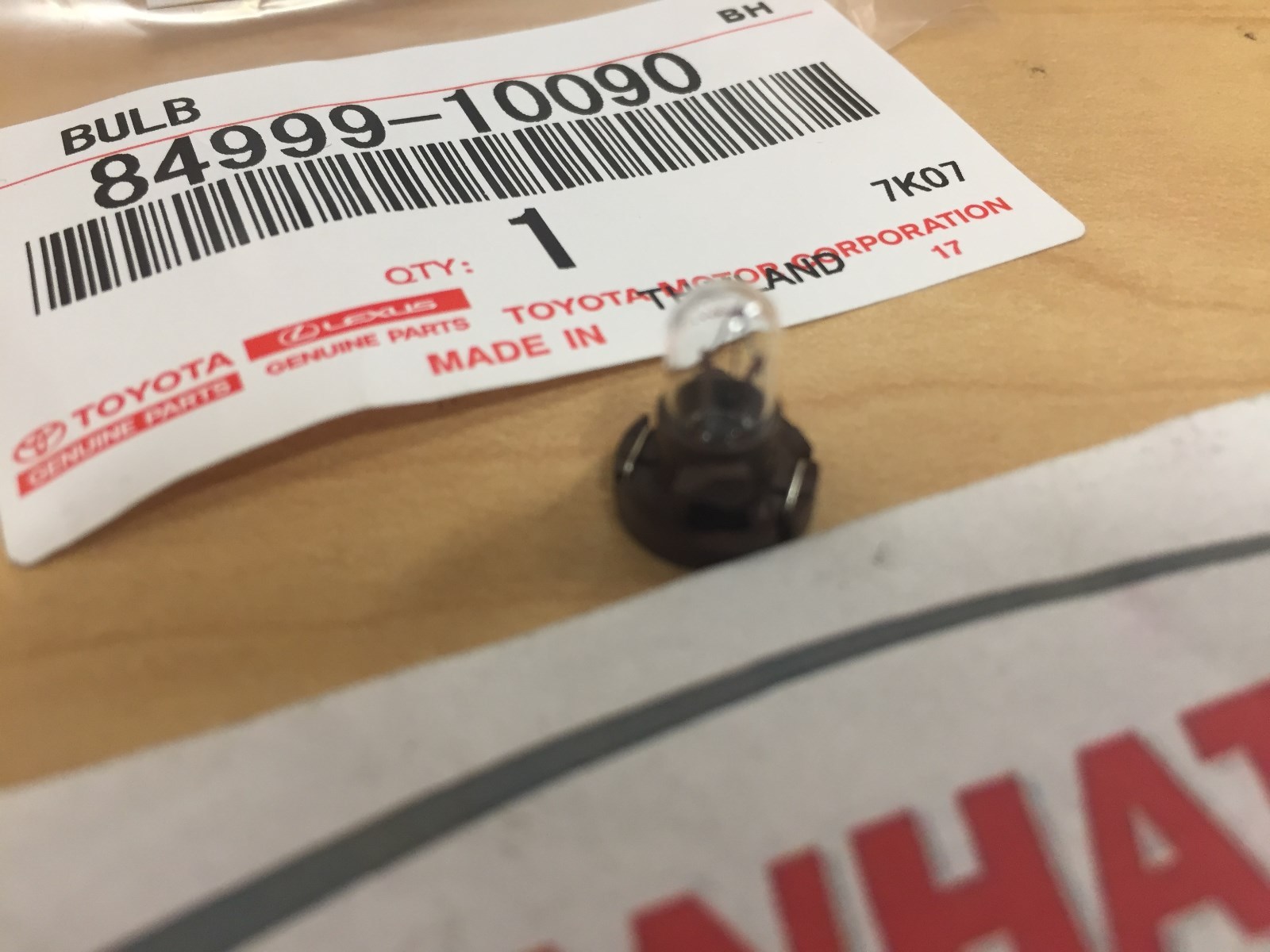 GENUINE TOYOTA BULB OEM CLIMATE CONTROL LAMP 84999-10090 QT=1 | eBay