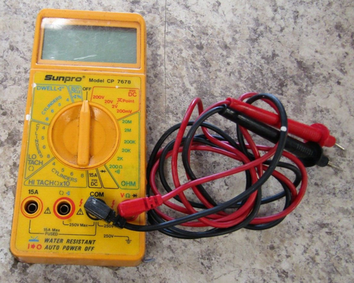 SUNPRO CP7678 Digital Automotive Multimeter w/Tach & Dwell Meter ...