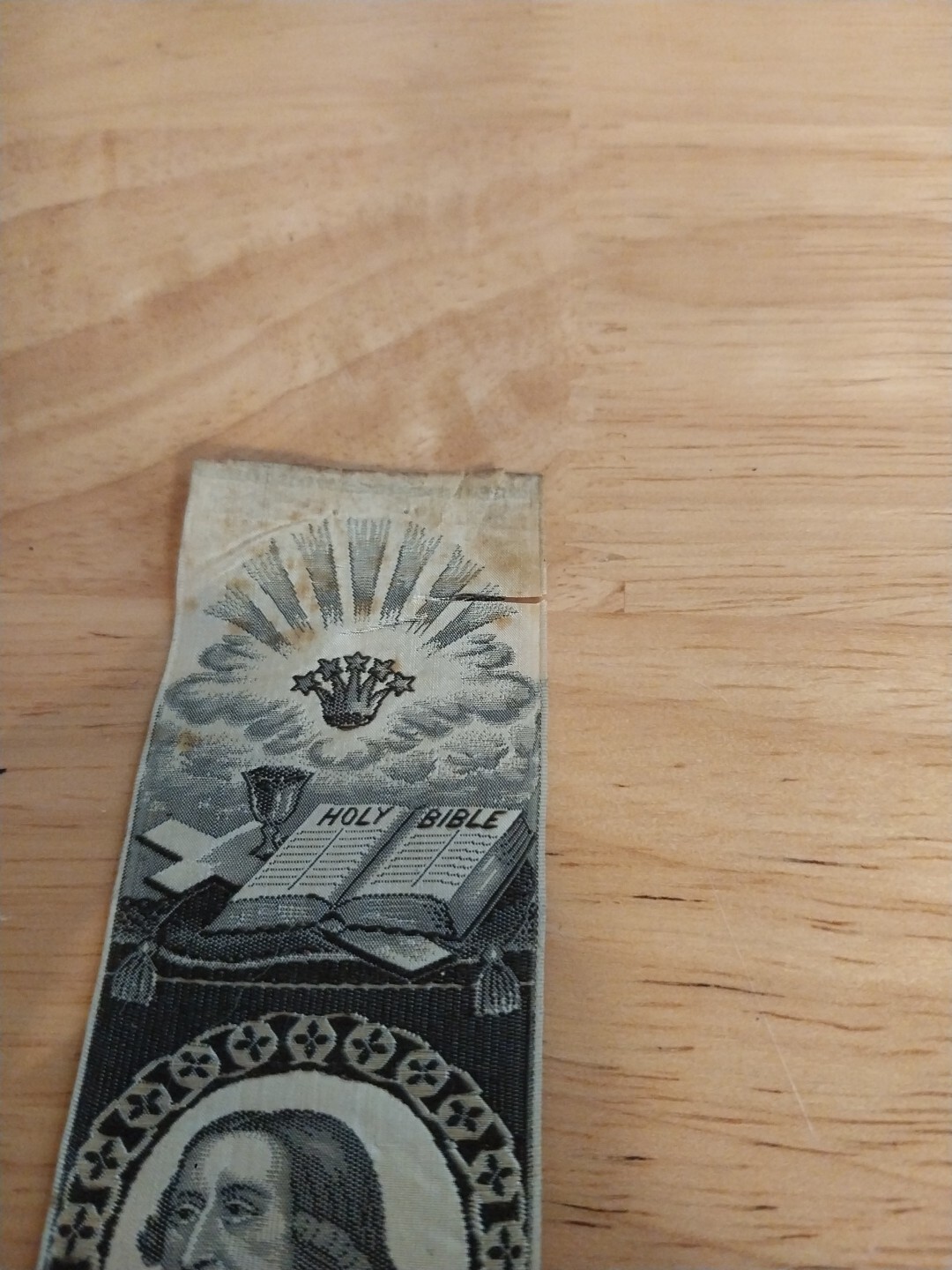 1860s Victorian Stevengraph Silk Woven Bookmark by T.Stevens: "Wesley ...