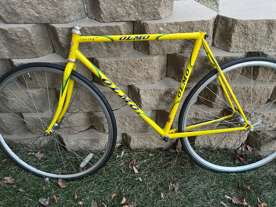 54 cm Olmo road racing lugged frame set, vuelta wheels, columbus tubing ...