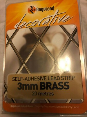 Regalead 3mm Brass Lead Craft Pack 20 metres, DIY window leading kit ...