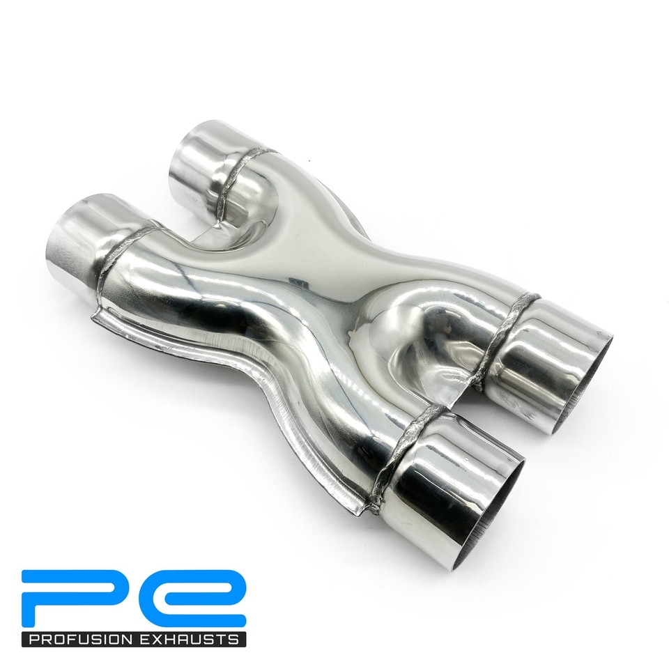 X Pipe Exhaust 304 Stainless Steel xPipe X-Pipe Profusion 2" 51mm - 3 ...